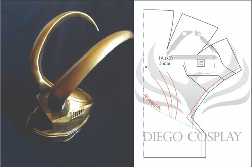 Loki's Helmet Pattern | Avangers (Digital Product) | Diego Cosplay