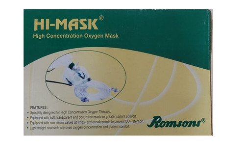 HI MASK CHILD Romsons High Concentration Oxygen Mask | sandeepmed.com