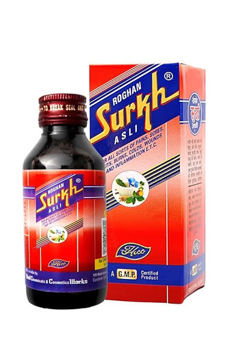 ROGHAN SURKH ASLI TEL 100ml | sandeepmed.com