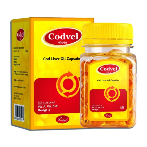 CODVEL COD LIVER OIL CAPSULES 100s | sandeepmed.com