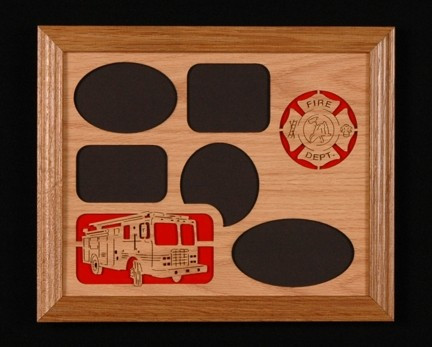 Fire engine/emblem 8x10 with choice of frame | family-frameworks