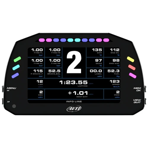 AiM MXS 1.3 Strada 5" TFT Dash Display with Race Icons | MeteorMotorsport