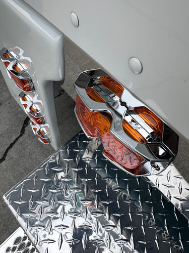Light Amber Chrome Double Bubble Lights 100-Pack | Callis Customs