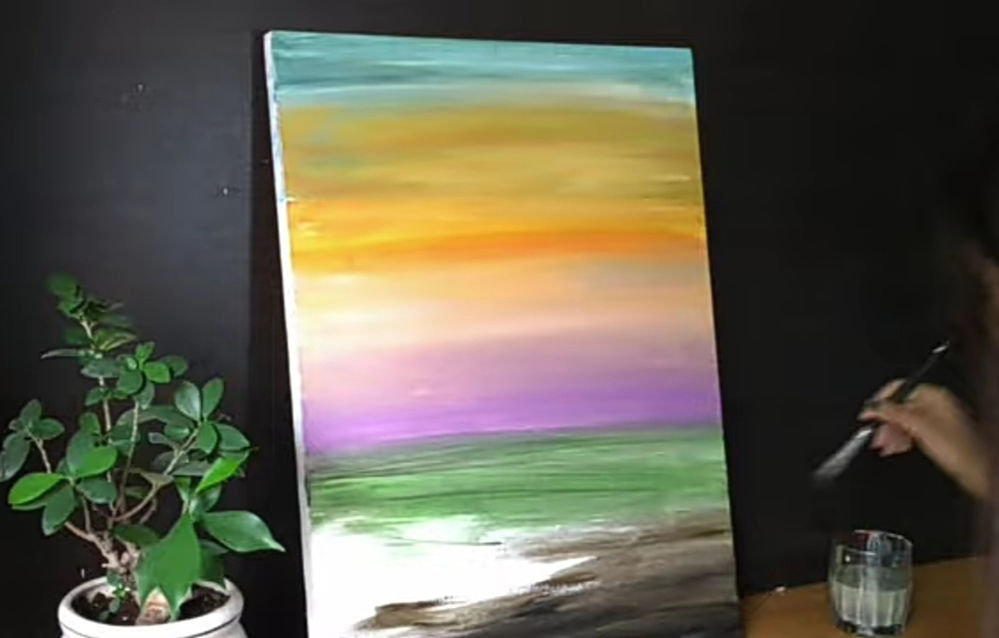 Sunrise Acrylic Painting