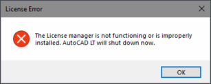 AutoCAD 2020/2021 - The License manager is not functioning | Admire ...