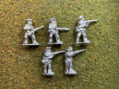 SAW26 Spanish Infantry in action in slouch hats | Tiger Miniatures