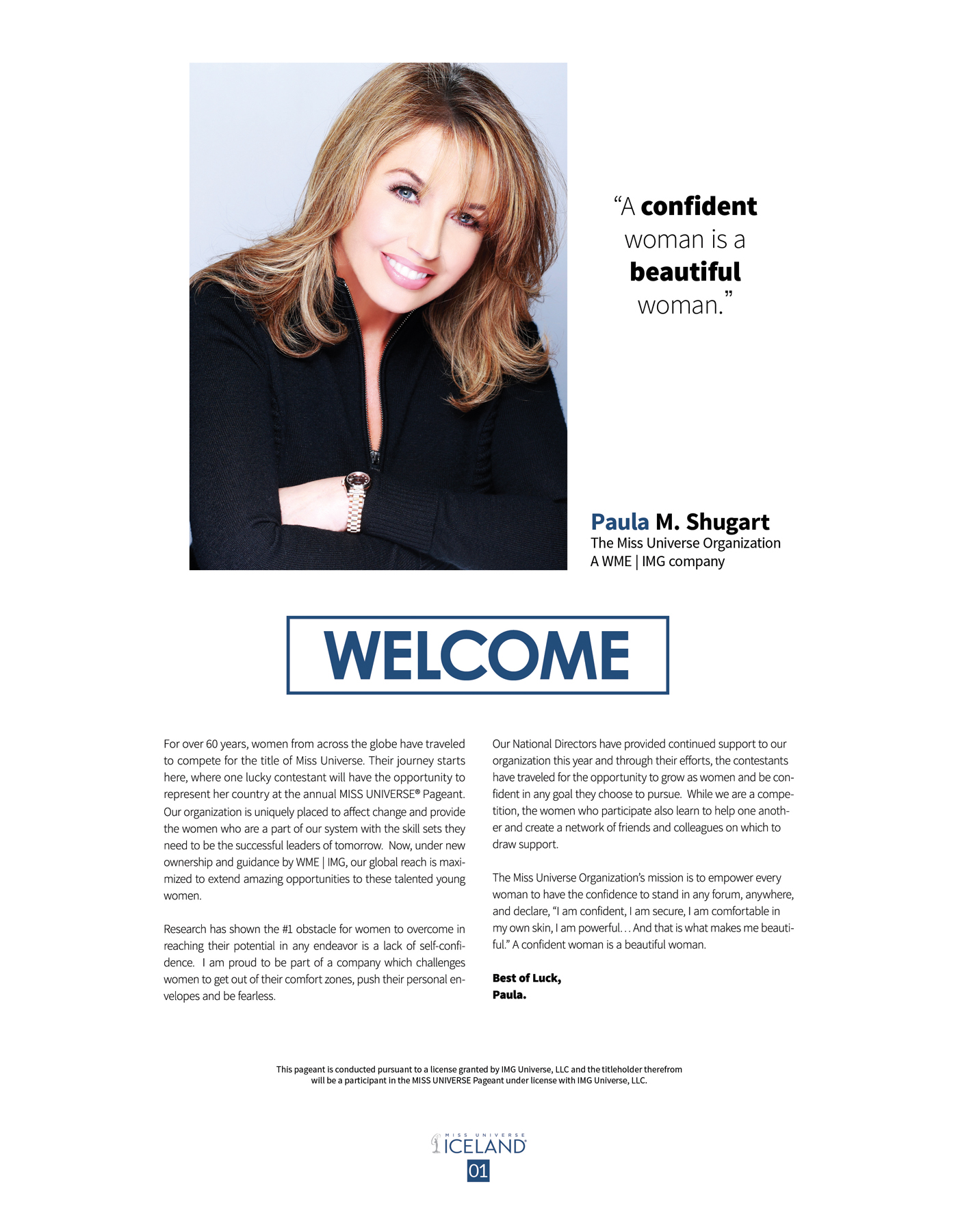 PAGEANT DESIGN | Program Book Content Page Samples