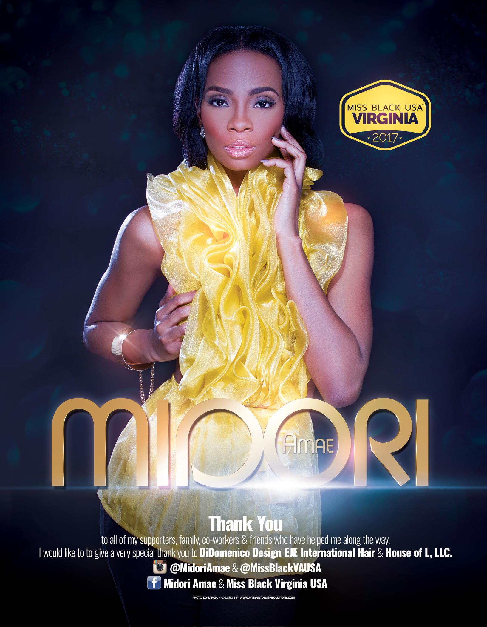 PAGEANT DESIGN | MISS BLACK USA Delegate Page