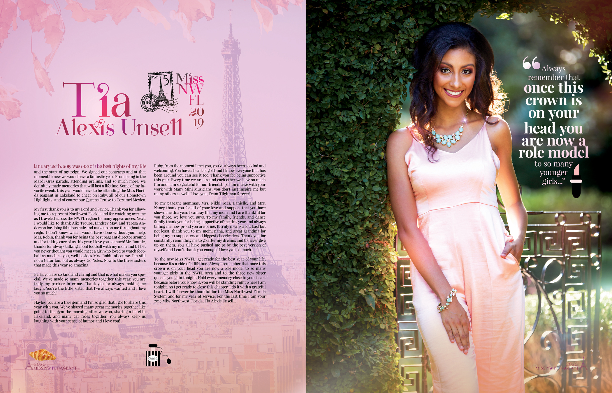 PAGEANT DESIGN | Program Book Content Page Samples