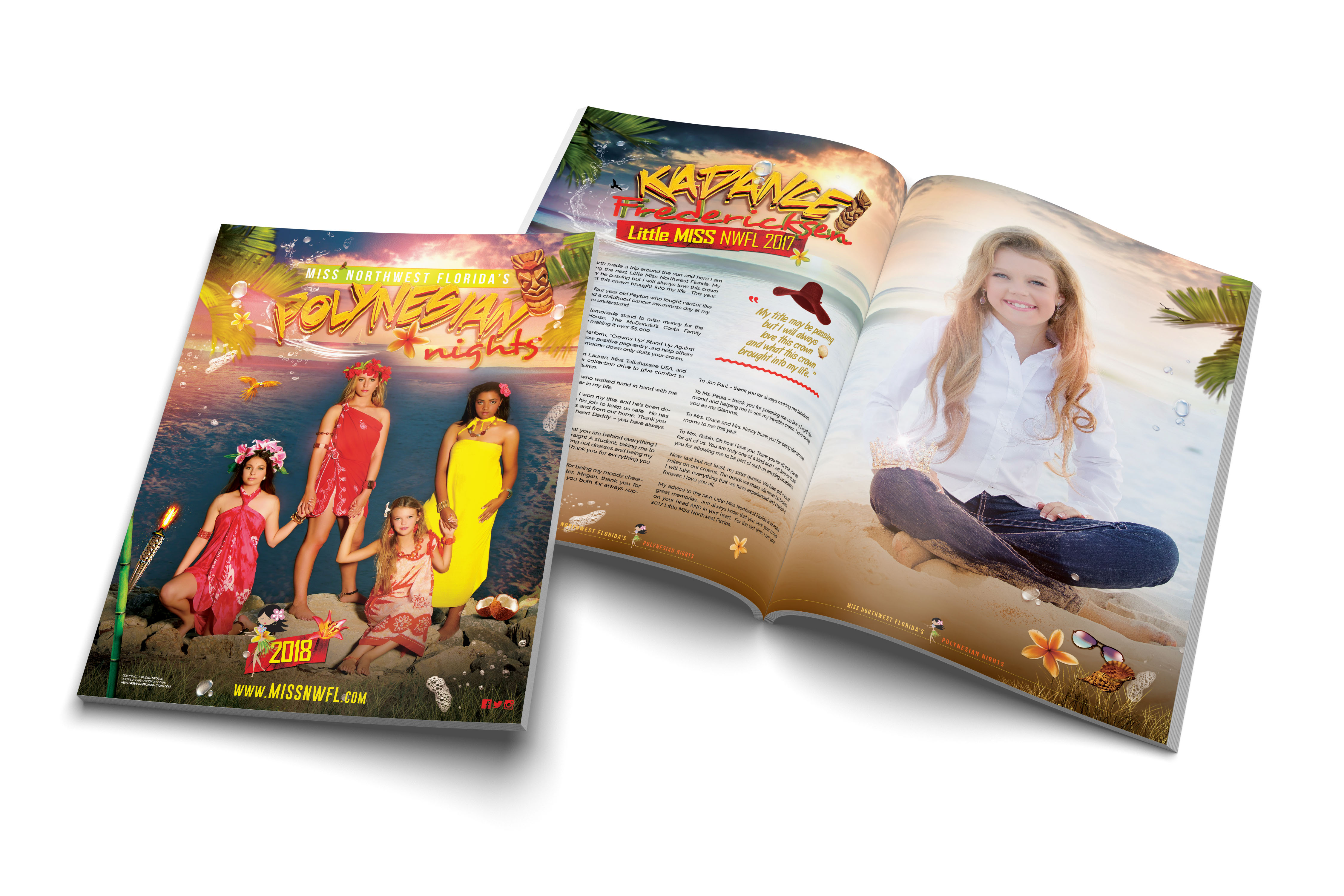 PAGEANT DESIGN | Program Book Content Page Samples