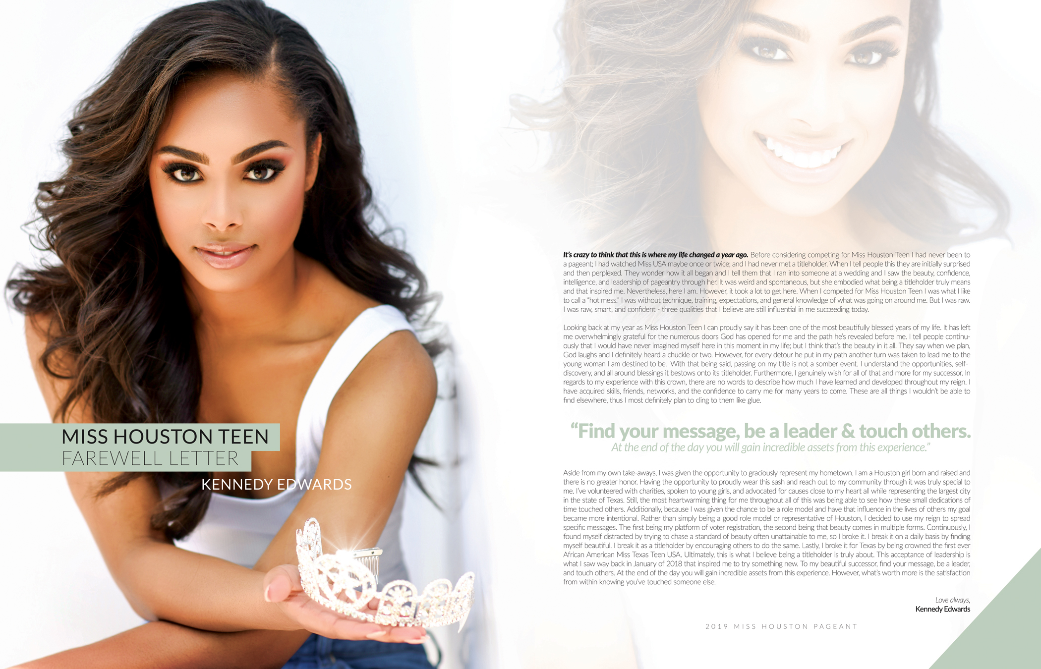 PAGEANT DESIGN | Program Book Content Page Samples