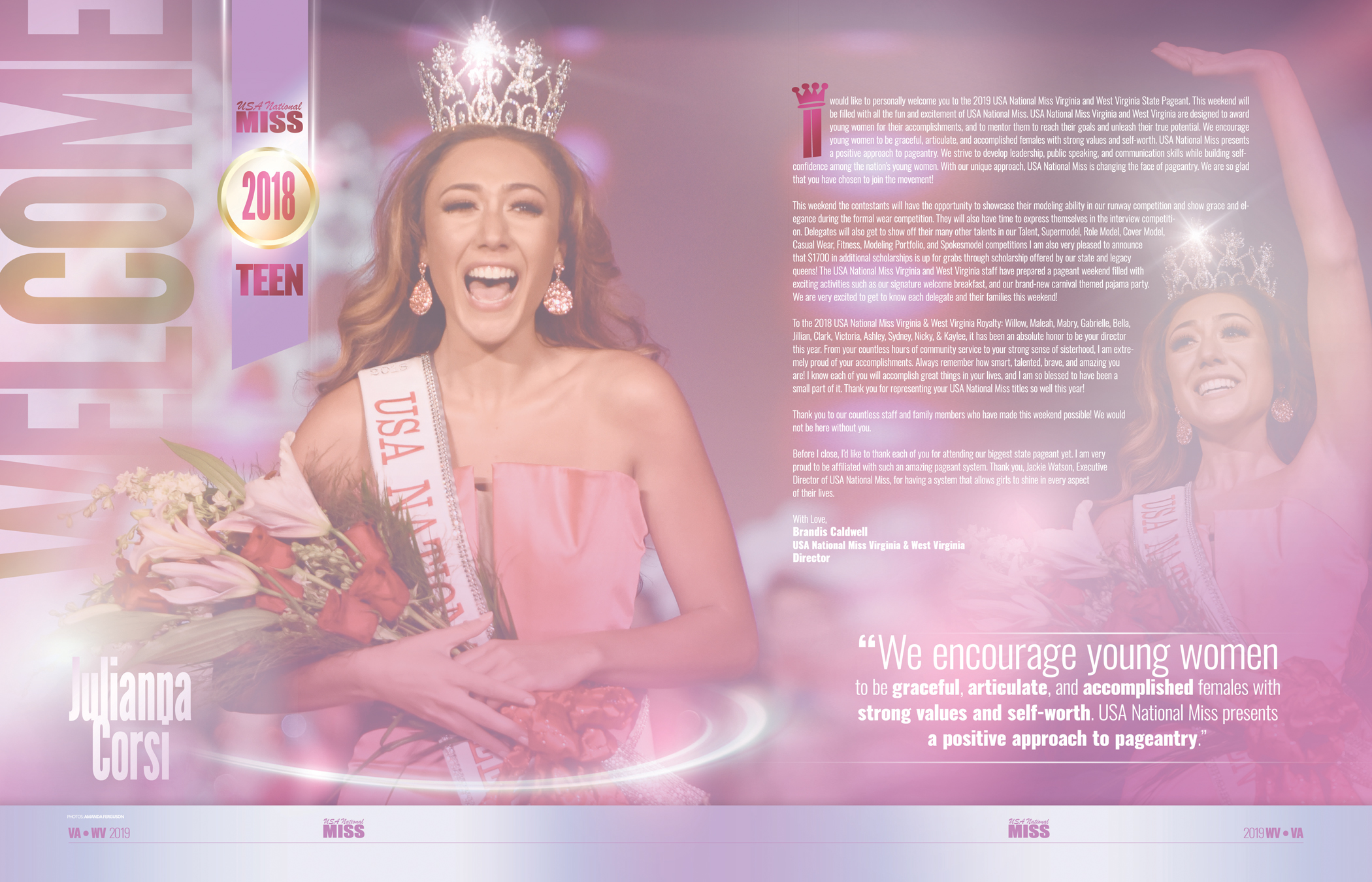 PAGEANT DESIGN | Program Book Content Page Samples