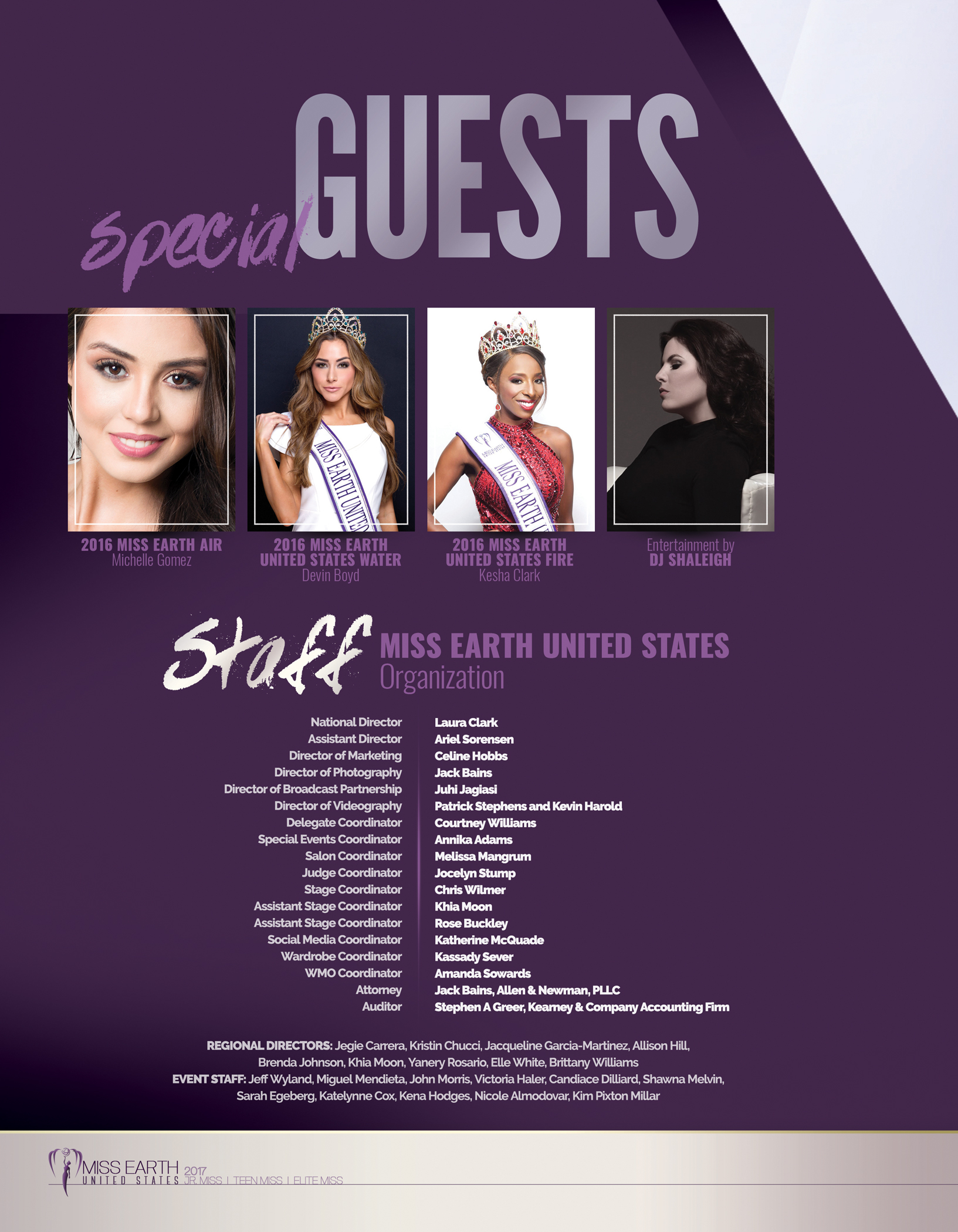 PAGEANT DESIGN Program Book Content Page Samples