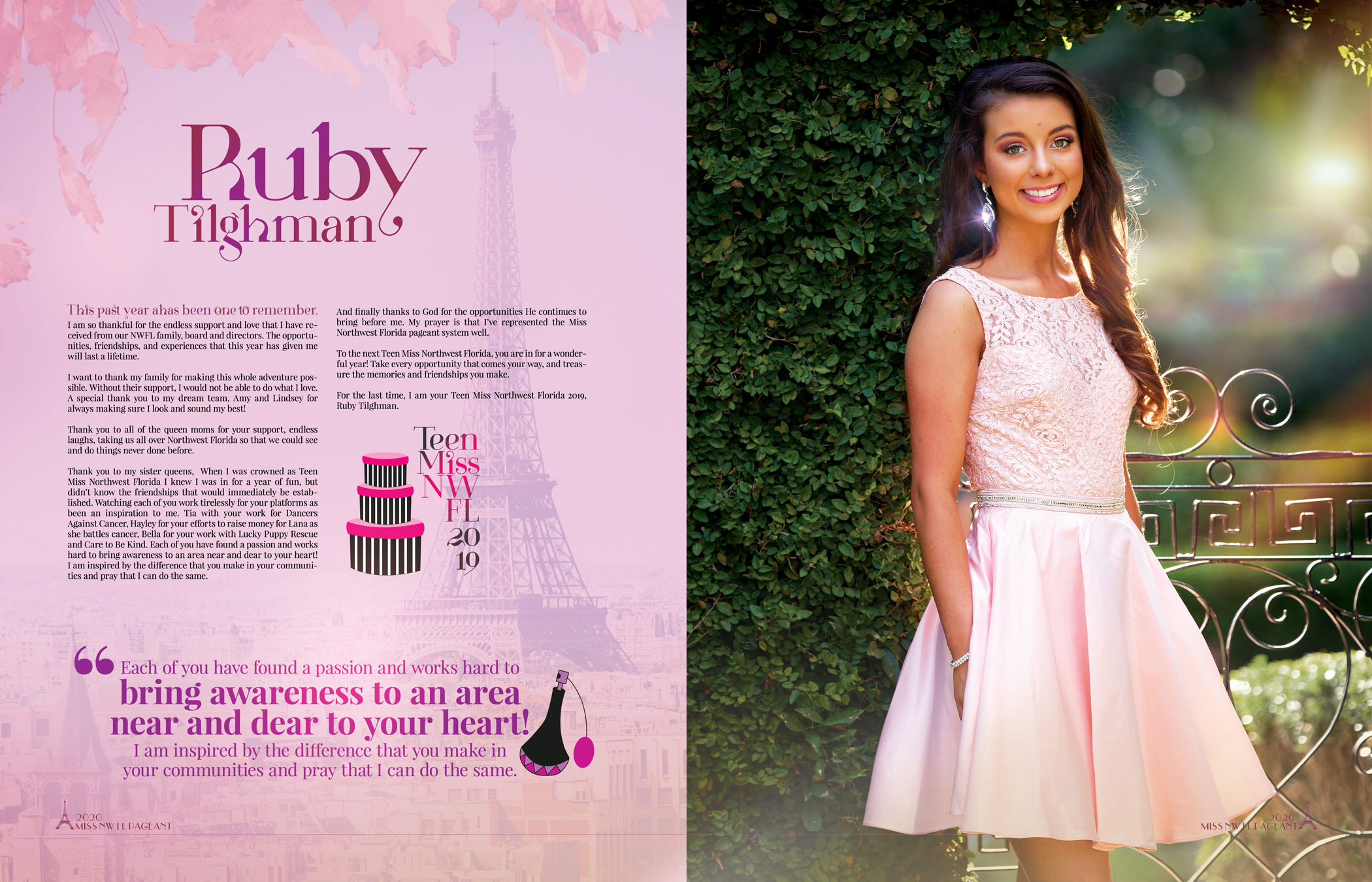 PAGEANT DESIGN | Program Book Content Page Samples