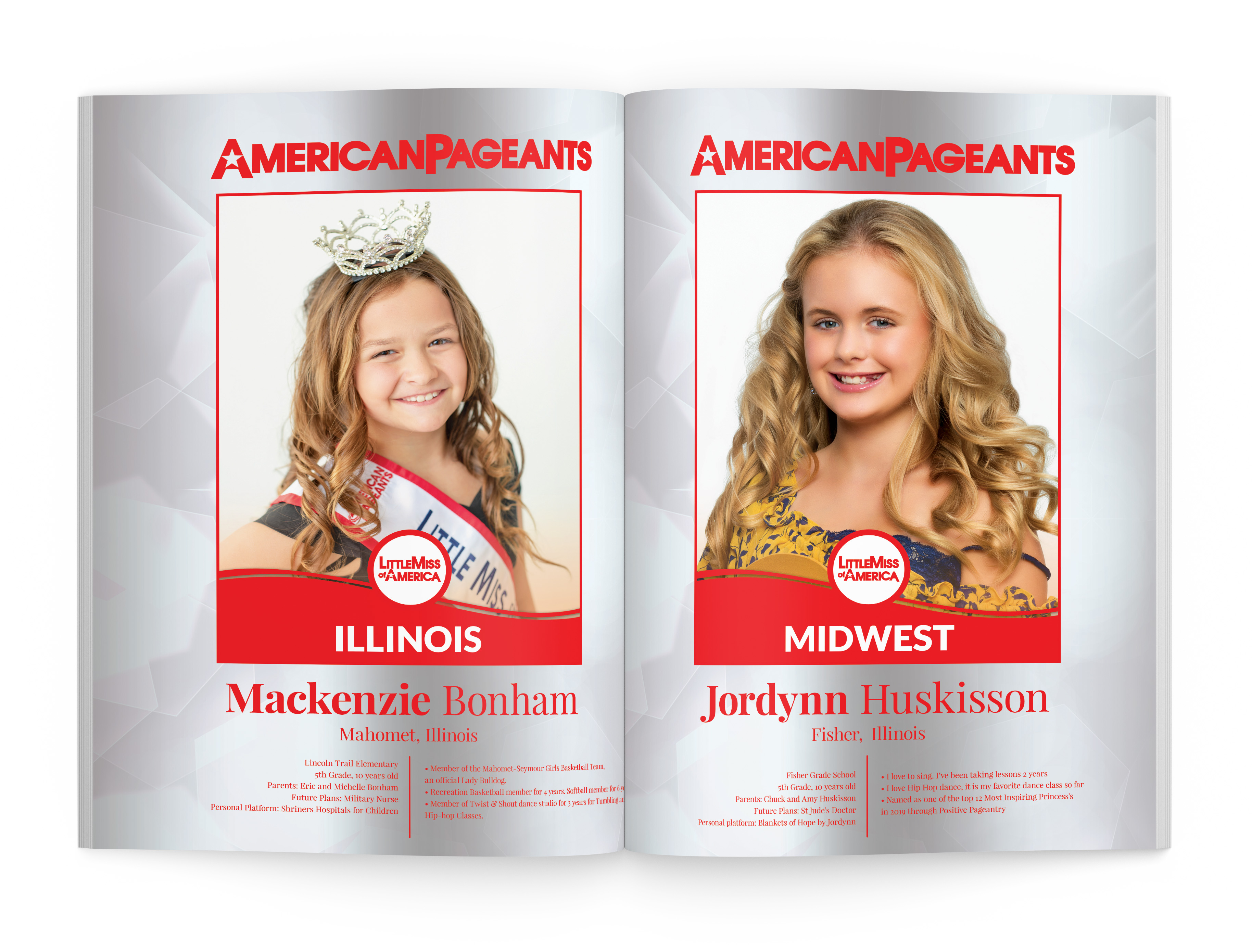 PAGEANT DESIGN | Program Book Content Page Samples