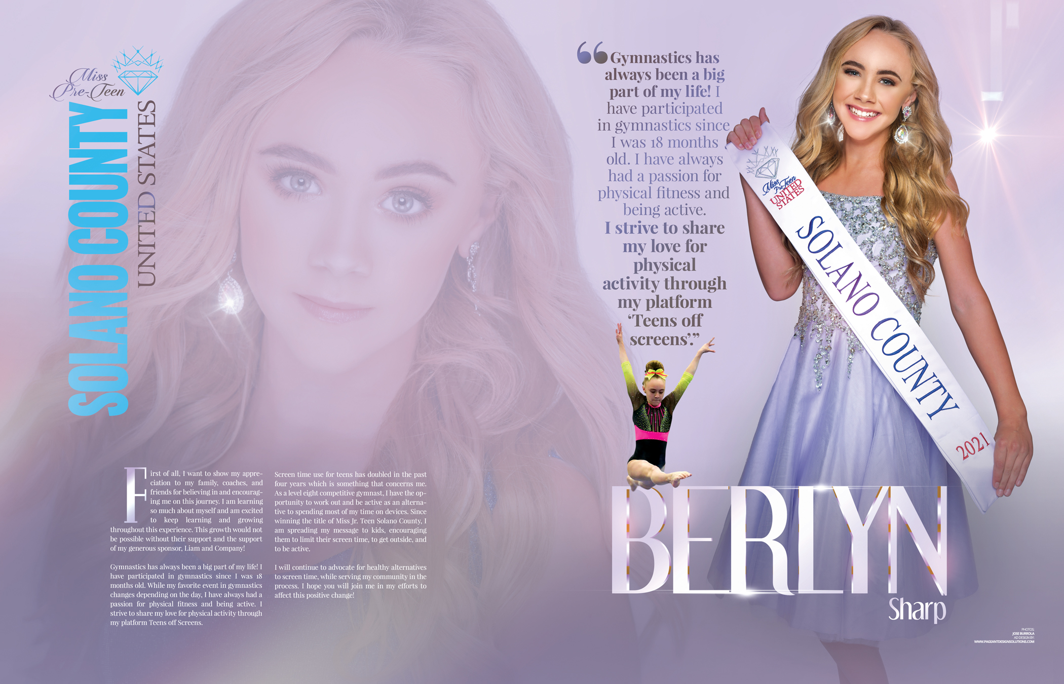PAGEANT DESIGN | MISS UNITED STATES Delegate Page