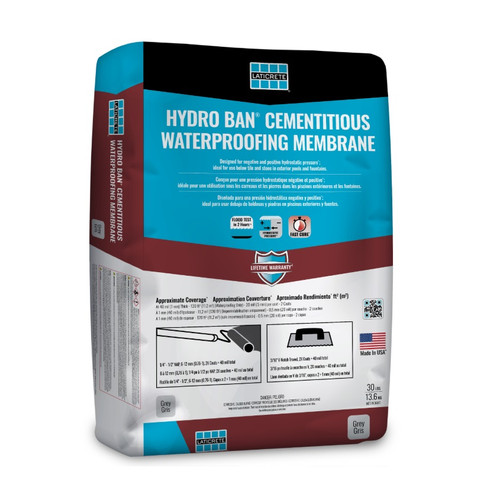 Laticrete Hydro Ban Cementitious Waterproofing Membrane (30lbs ...
