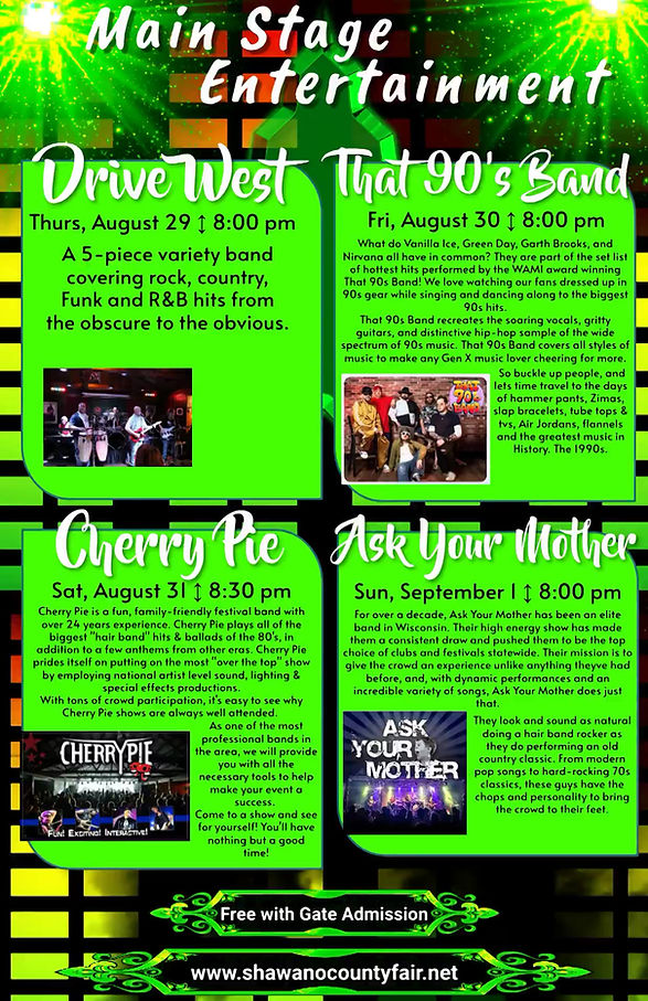 Shawano County Fair - Music Events