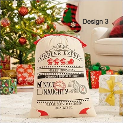 Santa Sacks Various Custom Designs | CVC Mobile App
