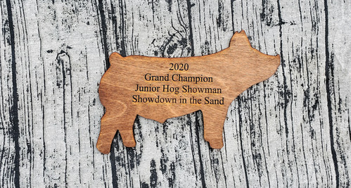Classic Wooden Barrow Hog / Pig Cut Out Livestock Award | CVC Mobile App