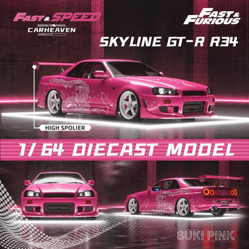 Skyline GT-R (R34) Z-Tune with Highwing FNS Suki Pink Livery | Sipokaz Mart