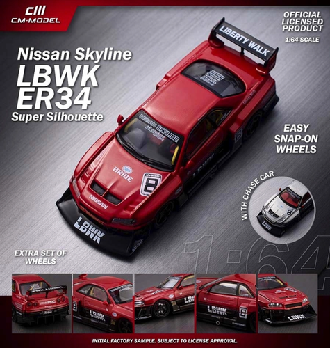Nissan Skyline GT-R (R34) LBWK Sper Silhouette ER34 Red #8 Livery with ...