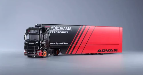 S730 V8 Enclosed Double Deck Gull Wing Transporter ADVAN Livery ...
