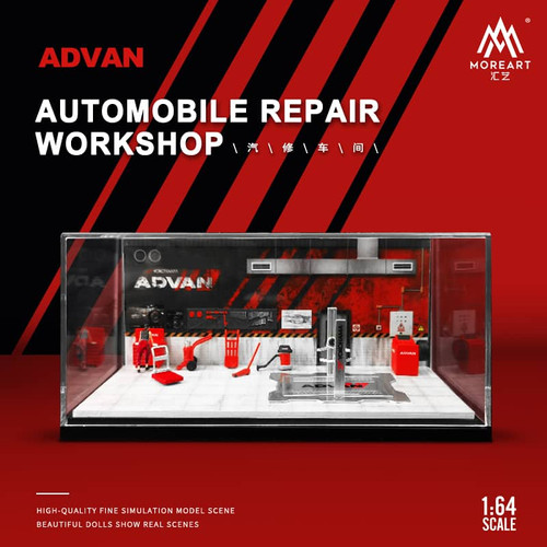 Auto Repair Shop Diorama ADVAN Livery | Sipokaz Mart