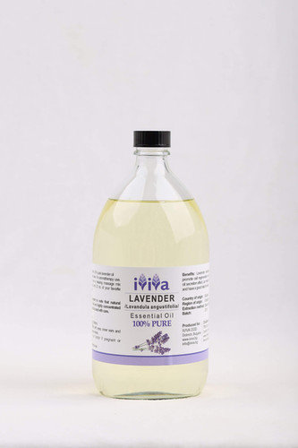 1 Litre Lavender Oil in Glass Bottle | Iviva