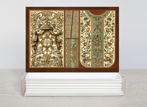 Priest Vestment Fiddleback Vintage Pattern Catholic Greeting Card Box ...