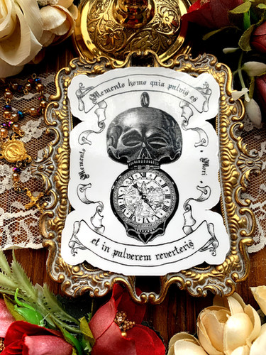 Memento Mori Catholic Sticker | CatholicPrintPress