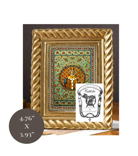 Illuminated Saint Pope Leo the Great Baroque Canvas Framed Catholic Art ...