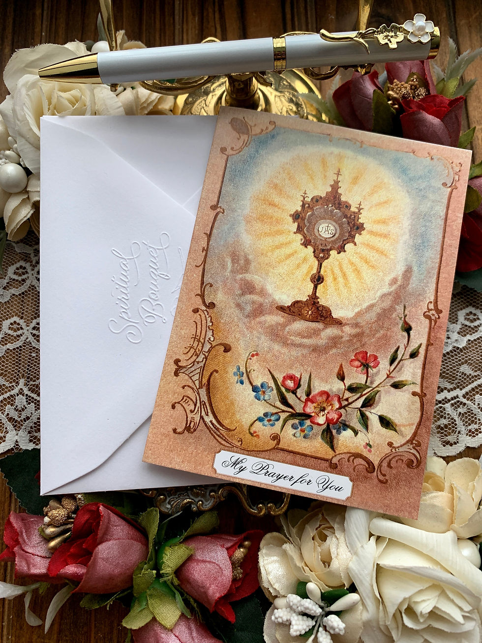 Adoration Spiritual Bouquet Folding Card | CatholicPrintPress