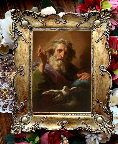 Heavenly Father the Creator Baroque Canvas Framed Print ...
