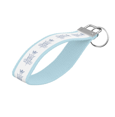 Blue Auspice Maria Lanyard Catholic Keychain | CatholicPrintPress