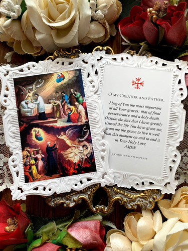 Grace of a Holy Death Prayer baroque paper lace holy card ...