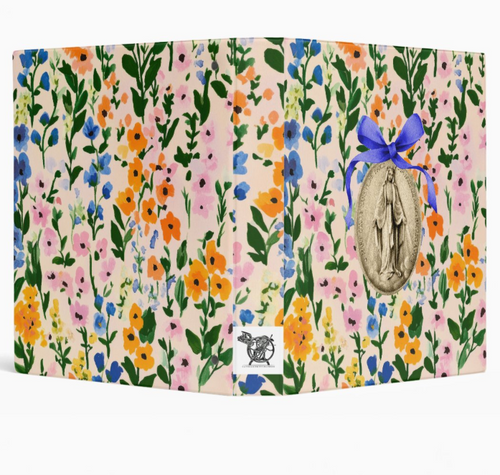 Miraculous Medal Spring Floral Holy Card Album | CatholicPrintPress