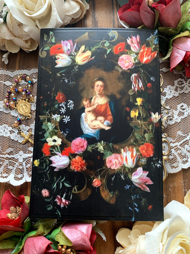 Mother in Garland Crest Catholic Postcard | CatholicPrintPress