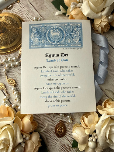 Agnus Dei Bilingual Latin/English Catholic Bookmark Set ...