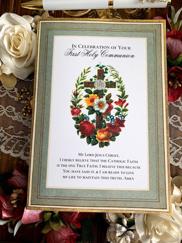 First Communion Catholic Greeting Card | CatholicPrintPress