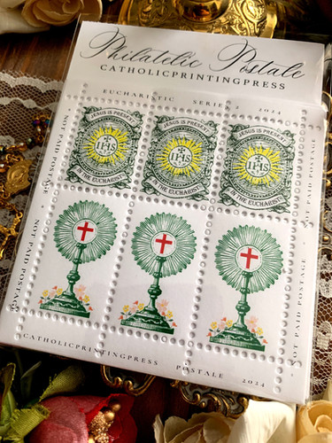 Eucharistic Series 2 gummed stamps | CatholicPrintPress