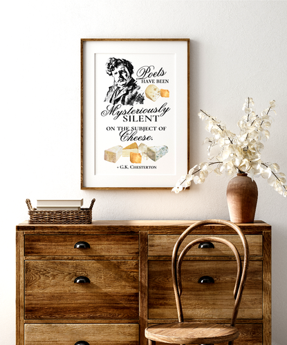 GK Chesterton Cheese quote Catholic Poster | CatholicPrintPress