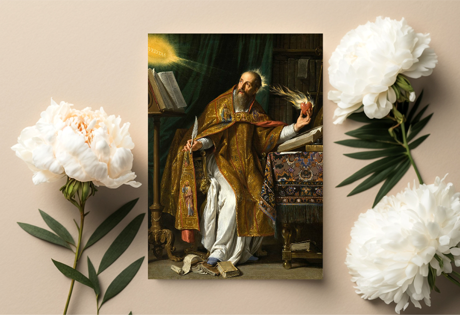 Saint Augustine Baroque Art Print | CatholicPrintPress