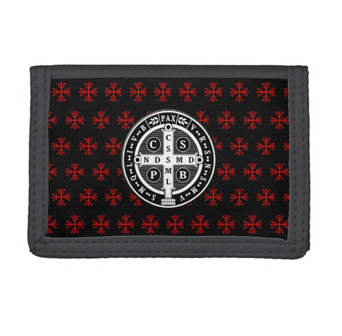 St Benedict Red Cross Catholic Wallet | CatholicPrintPress