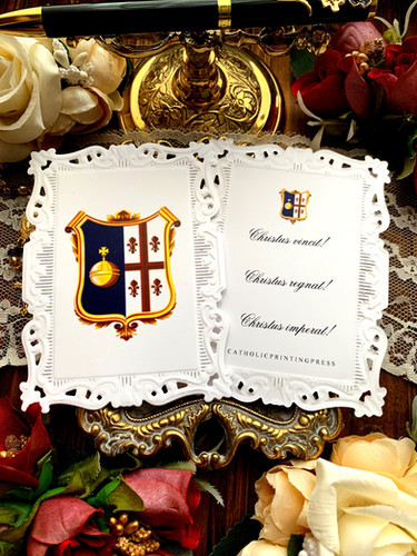 ICKSP Hymn Paper Lace Holy Card | CatholicPrintPress
