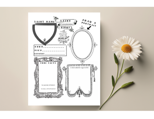 Saint Report Catholic Homeschool Printable Worksheet | CatholicPrintPress