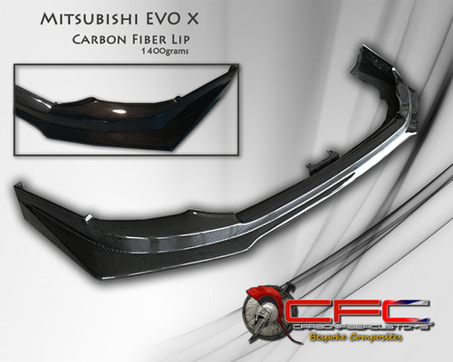 Mitsubishi EVO X Carbon Fiber Lip Spoiler | carbonfibercustoms