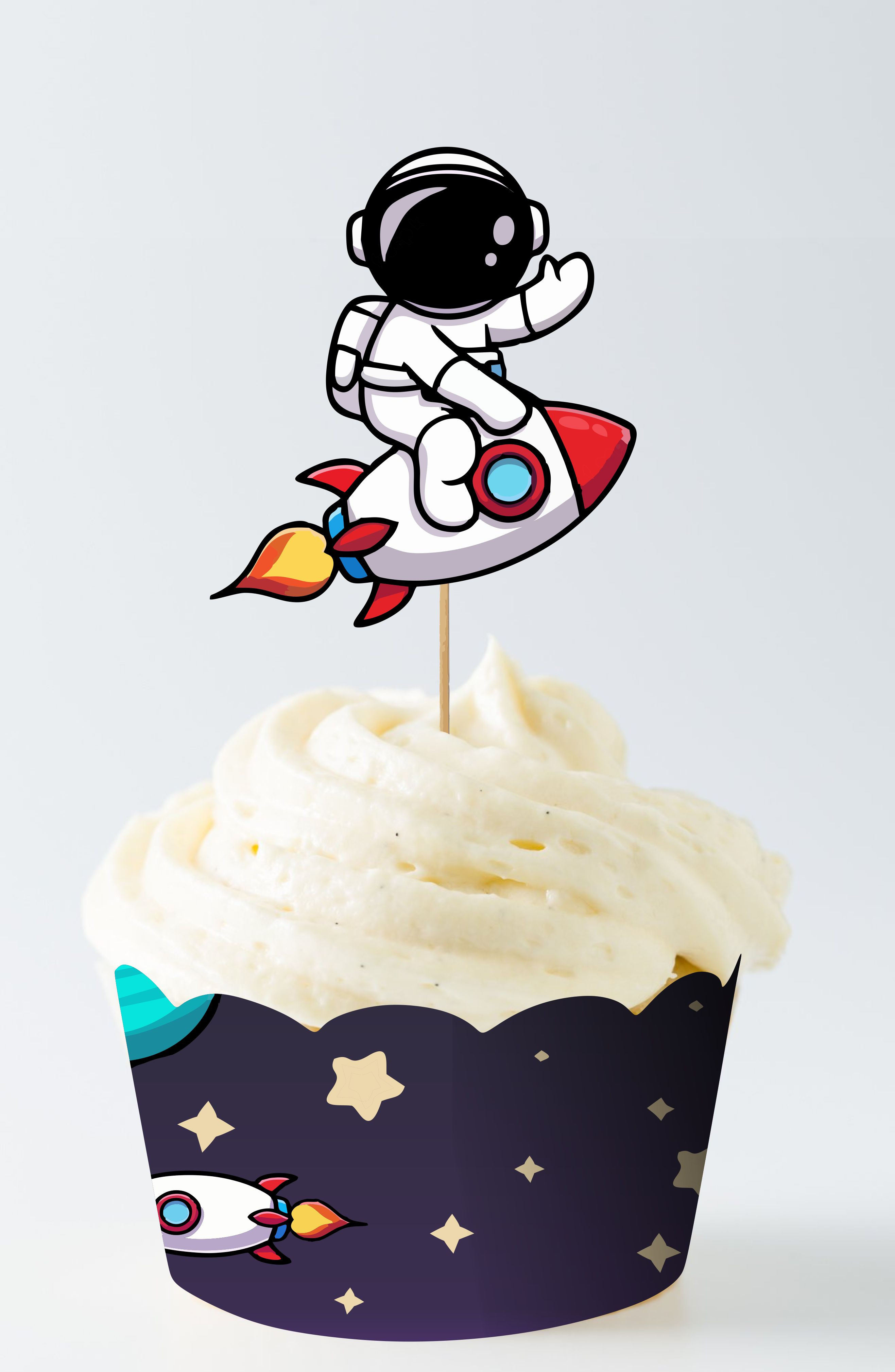 Space Cupcake Toppers | Tanya Nadia Designs