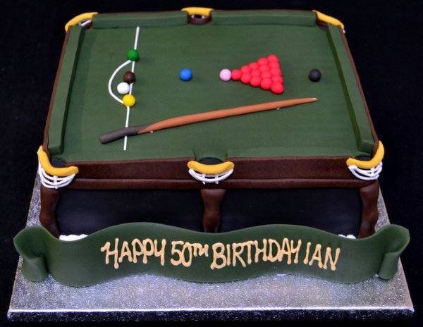 Custom Snooker Table Cake Bespoke Birthday Celebration Cake UK ...