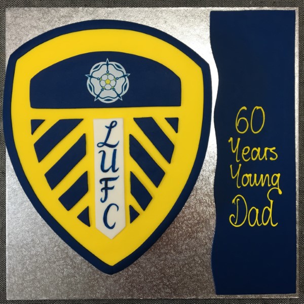 Custom Leeds FC Badge Cake Bespoke Football Birthday Celebration Cake ...